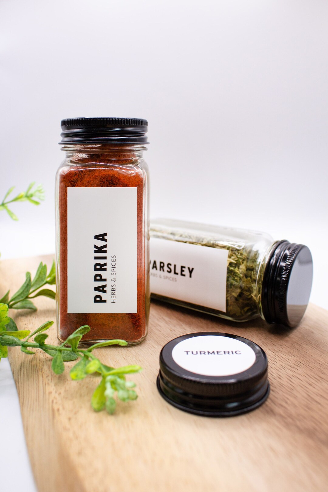 Modern Spice Labels, Modern Farmhouse, Pantry Organization, Spice Jar ...
