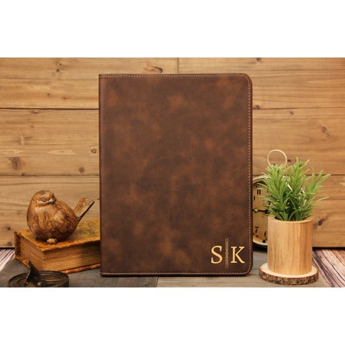 Personalized Leather Portfolio Leather Portfolio Zipper - Etsy