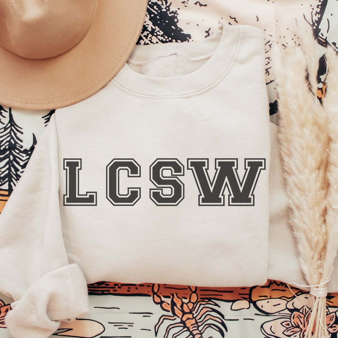 LCSW Gifts Social Work Sweatshirt Social Worker Gift Retro Floral ...