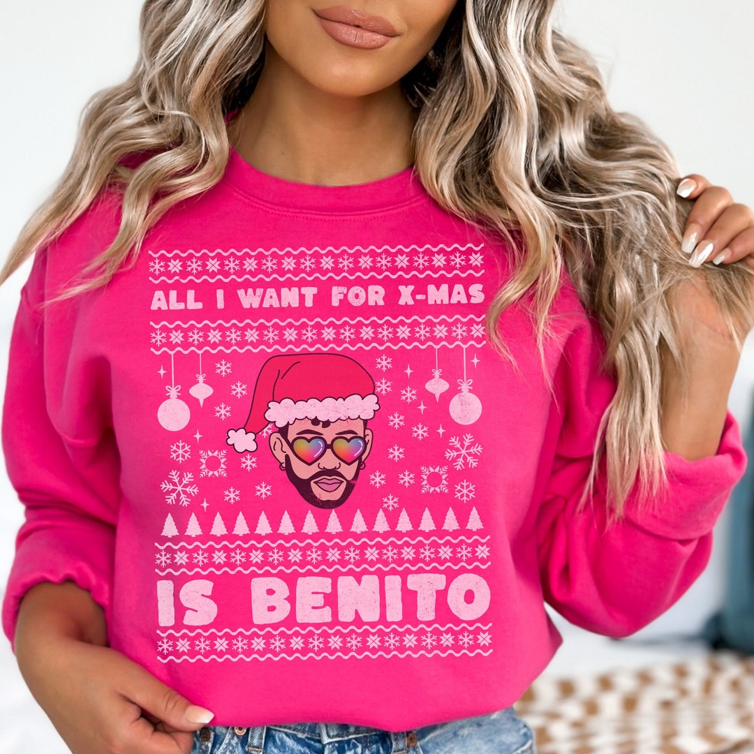 Bad Bunny Christmas Sweater Bad Bunny Crewneck Sweatshirt Matching ...