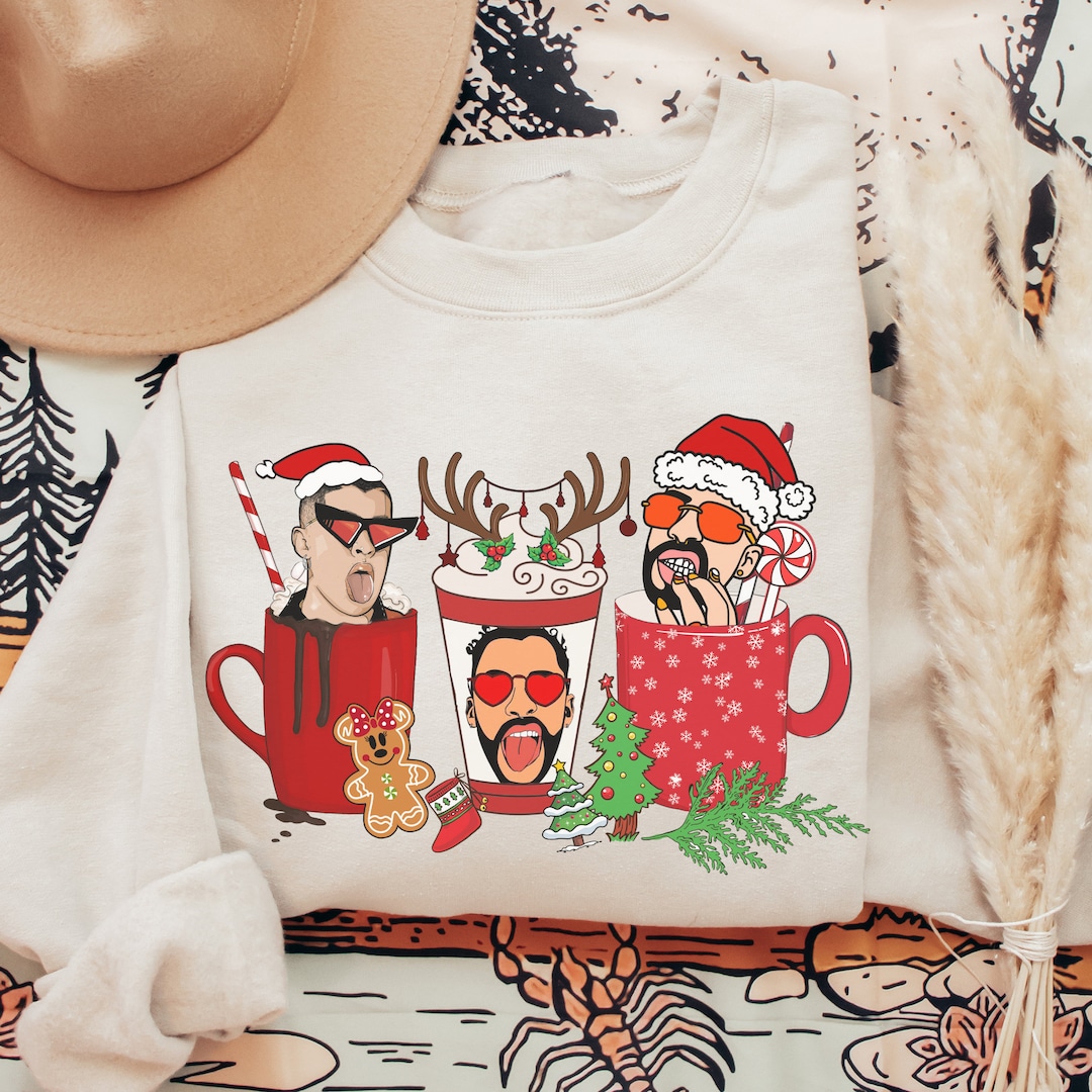 Funny Christmas Sweater Bad Bunny Christmas Sweater Family Christmas ...