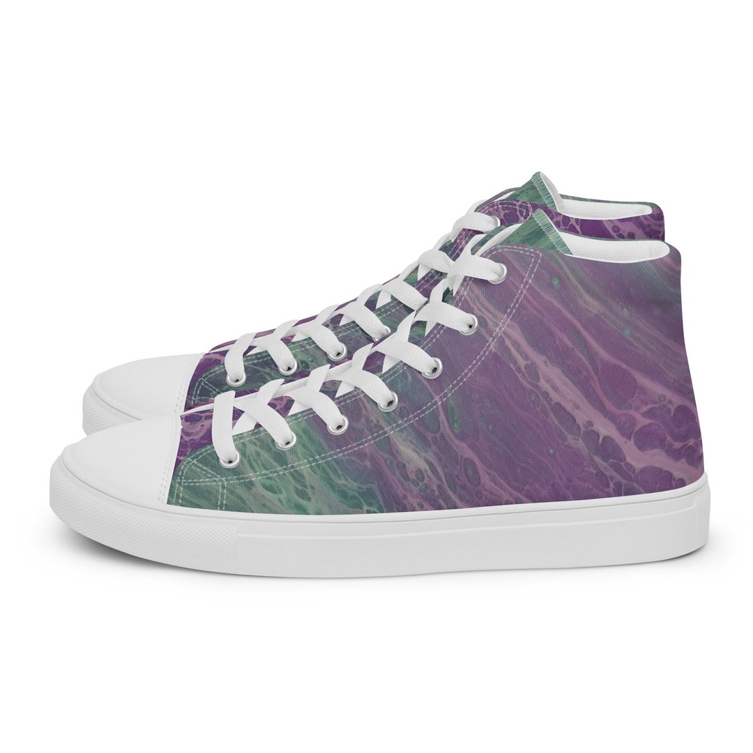 Mrose Art Just a Kiss Original Abstract Art Inspired Men’s High Top ...