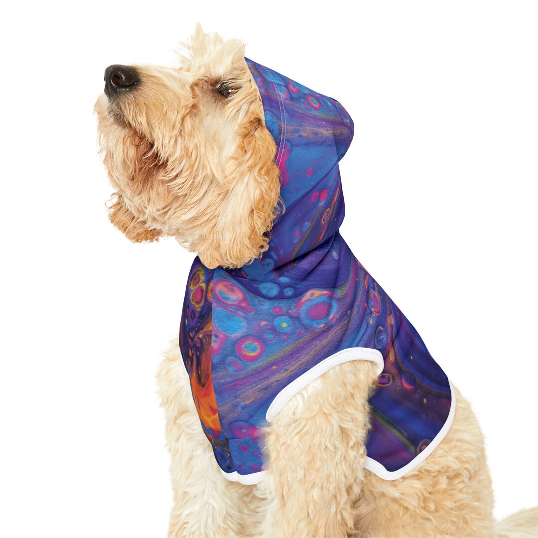 Mrose Art Original Art Inspired Vibrant Pet Hoodie, Colorful Dog Hoodie ...