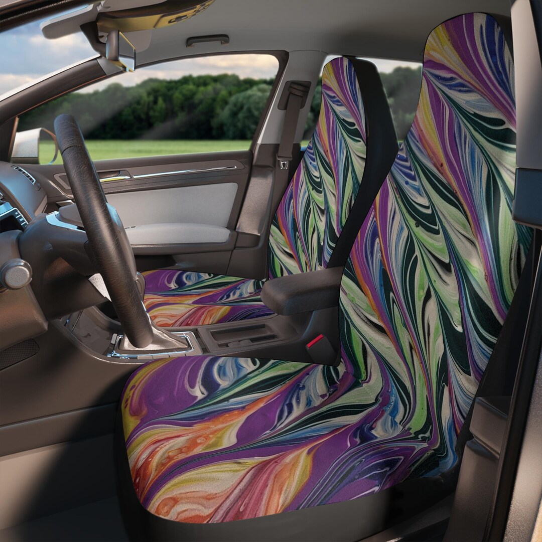 Mrose Art Original Abstract Art Inspired Car Seat Covers, Automotive ...