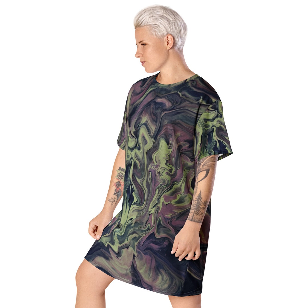 Mrose Art Splash Original Abstract Art Inspired T-shirt Dress - Etsy