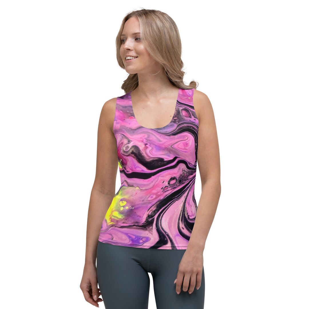 Mrose Art Perfectly Pink Original Abstract Art Inspired Tank Top - Etsy