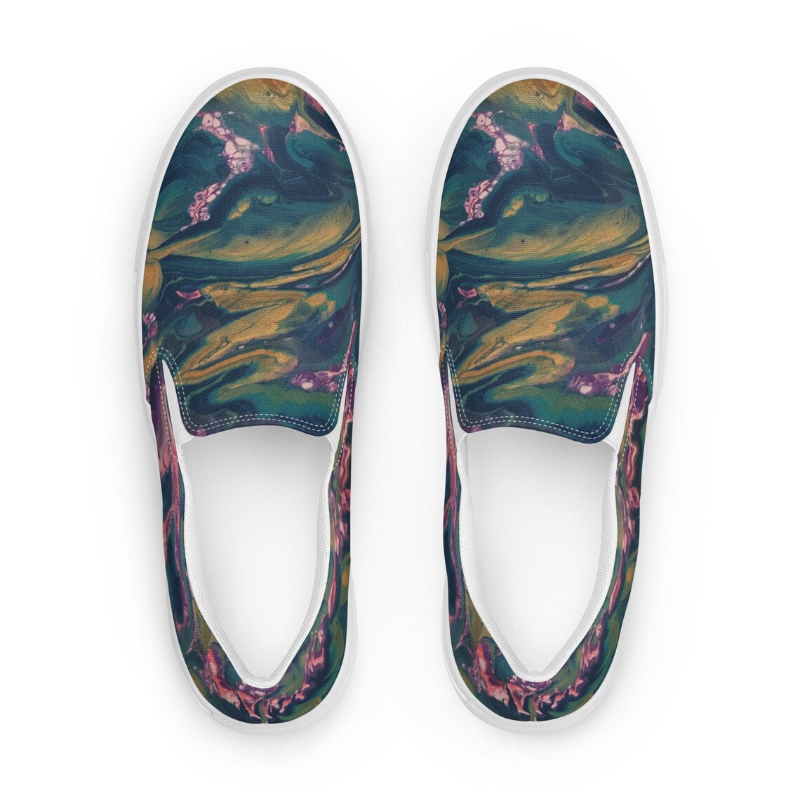 Mrose Art Kisses Original Abstract Art Inspired Women’s Slip-on Canvas ...