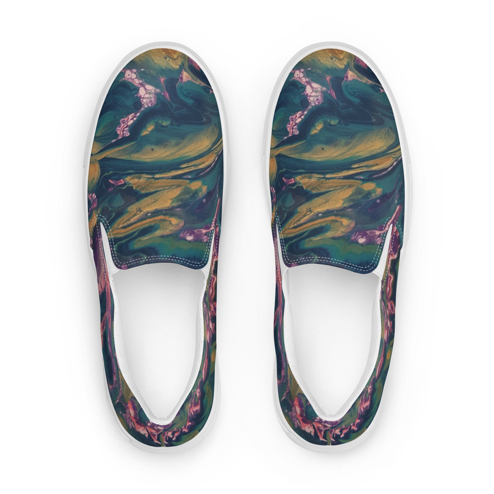 Mrose Art Kisses Original Abstract Art Inspired Women’s Slip-on Canvas ...