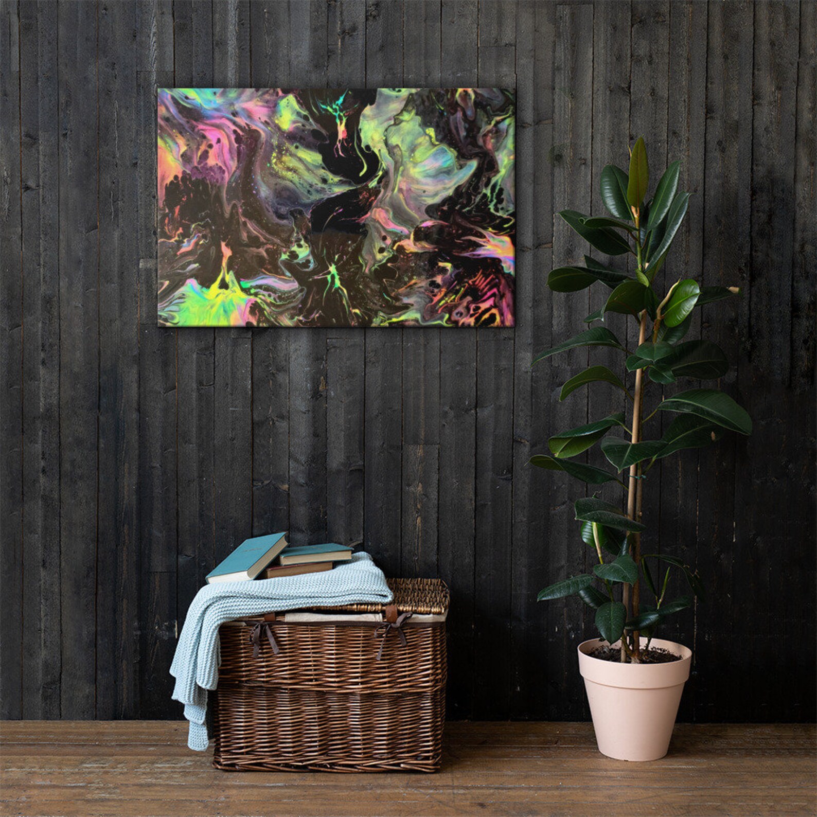 Mrose Art Electrified Original Abstract Art Canvas Print - Etsy