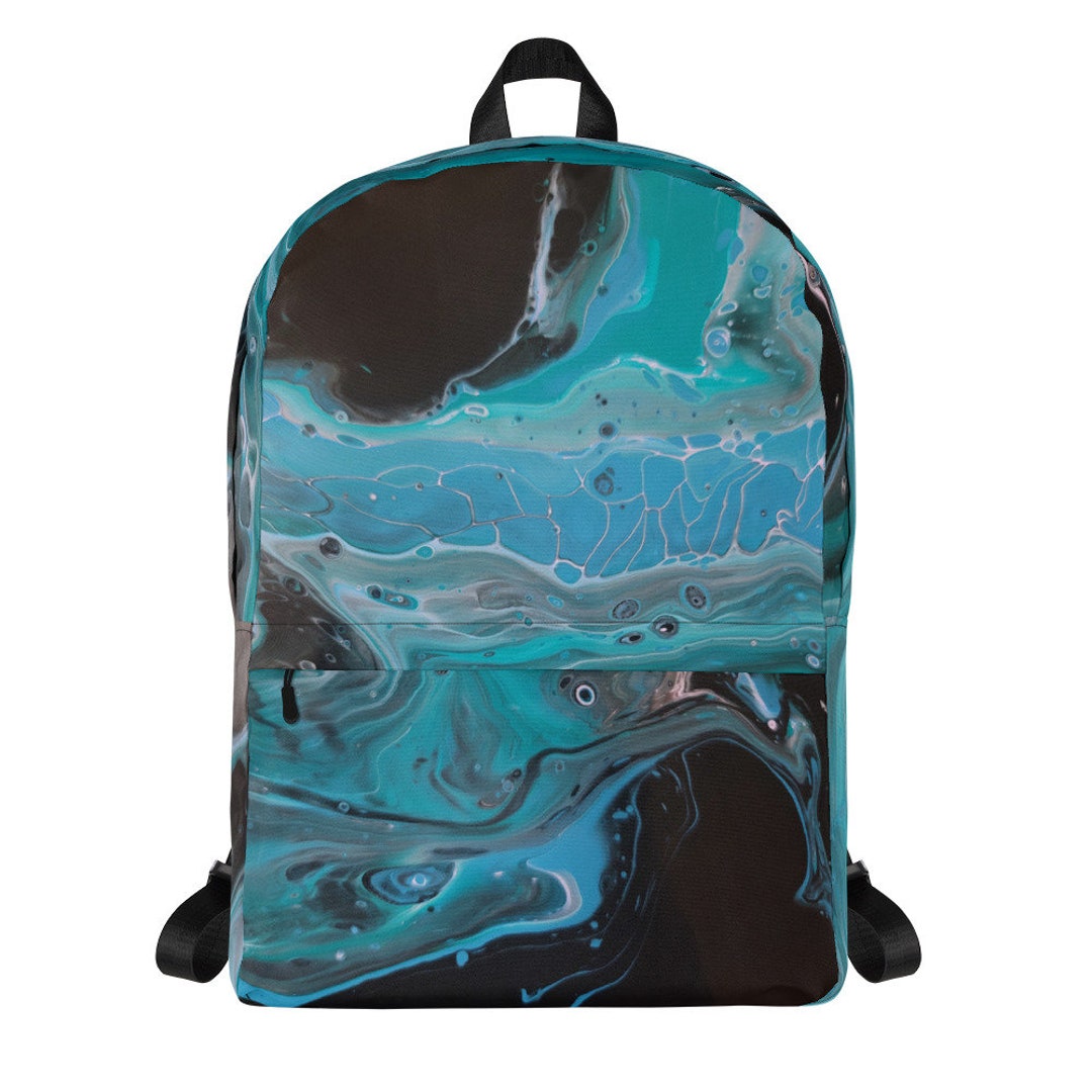 Mrose Art Waves of Serenity Original Abstract Art Inspired Backpack - Etsy
