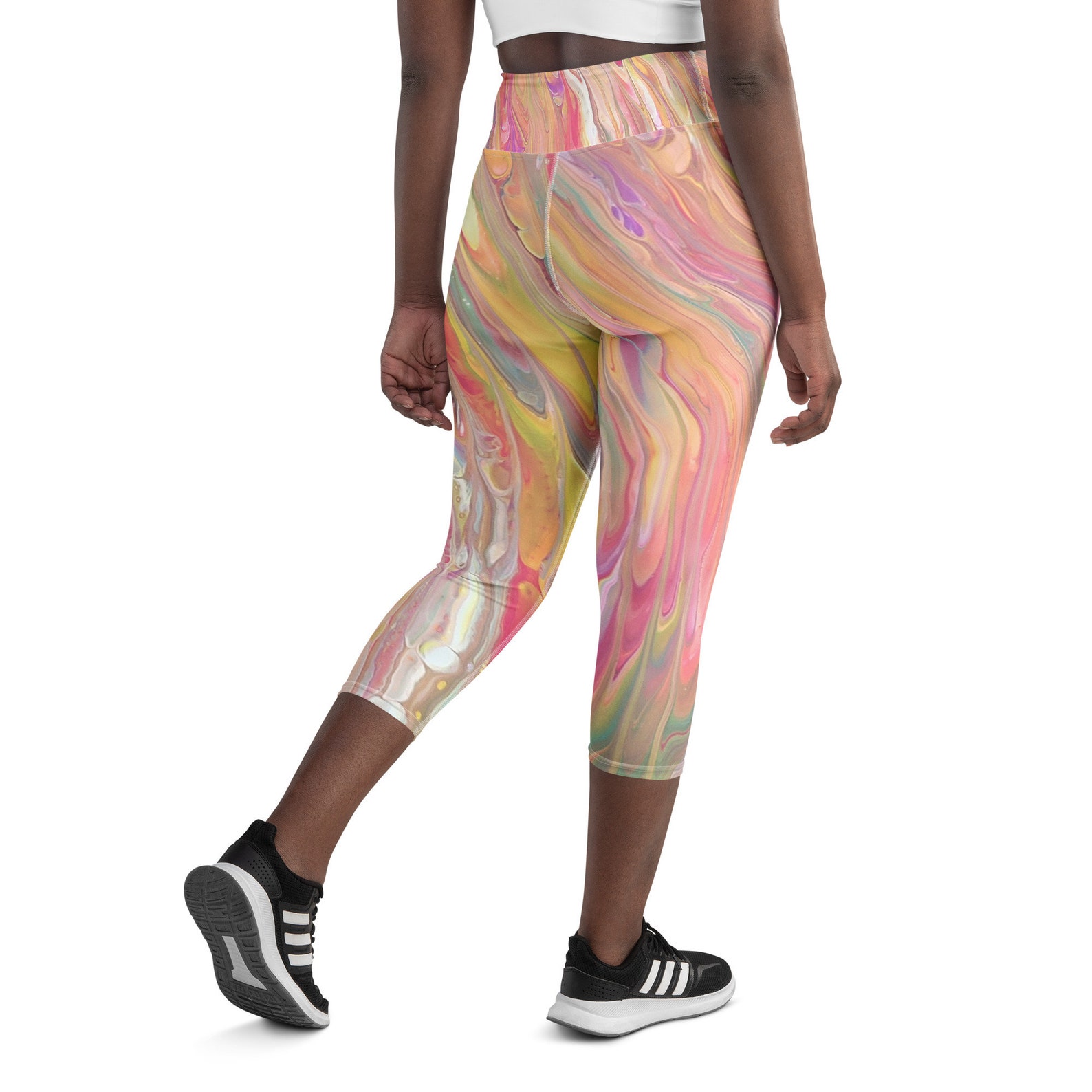 Mrose Art Original Abstract Art Inspired Yoga Capri Leggings - Etsy