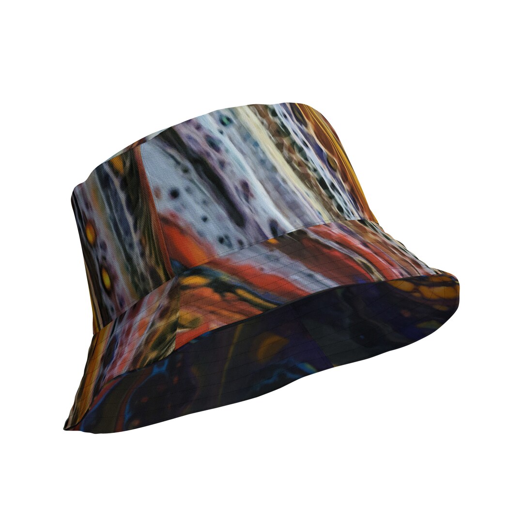 Mrose Art Original Abstract Art Inspired Reversible Bucket Hat - Etsy