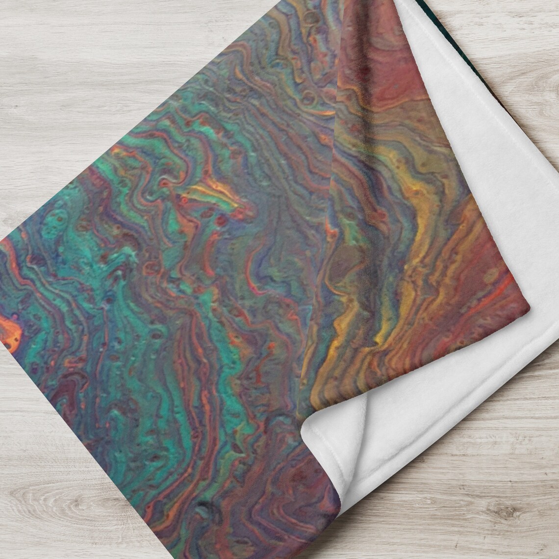Mrose Art the Fire Within Original Abstract Art Inspired Throw Blanket ...