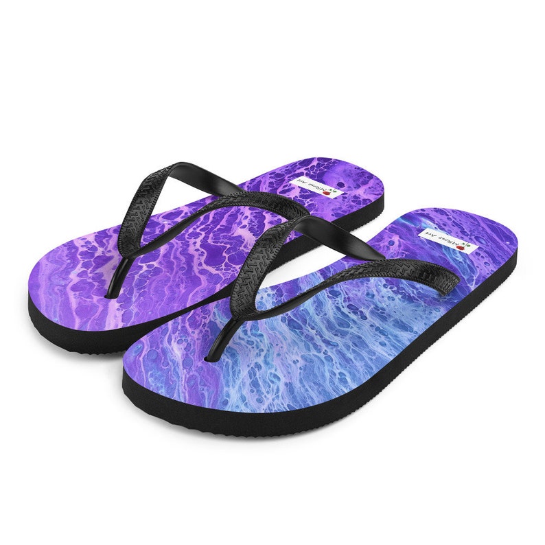 Mrose Art Original Abstract Art Inspired Flip-flops - Etsy