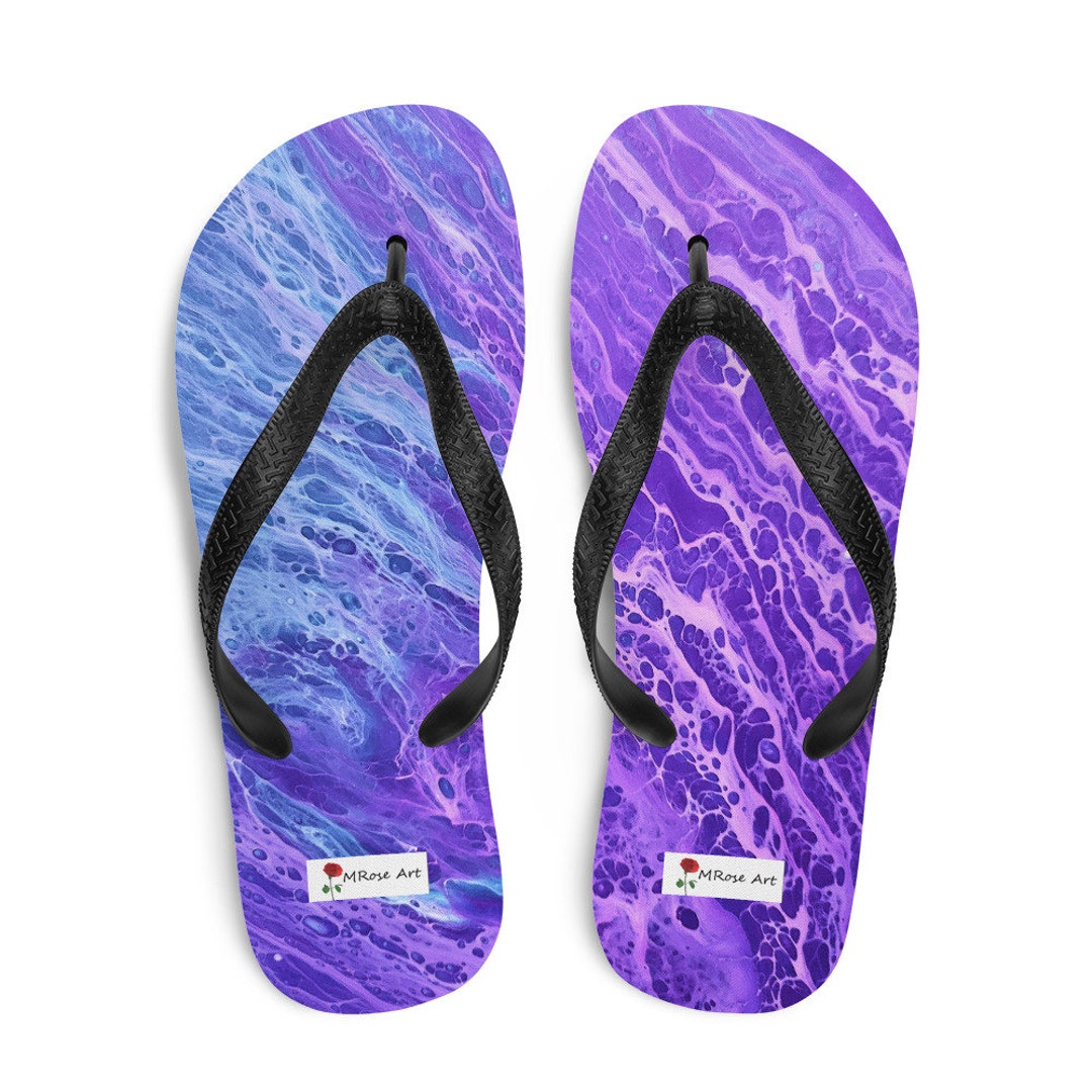 Mrose Art Original Abstract Art Inspired Flip-flops - Etsy