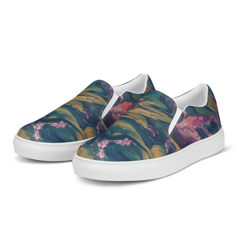 Mrose Art Kisses Original Abstract Art Inspired Women’s Slip-on Canvas ...