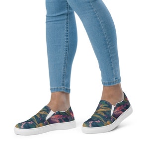 Mrose Art Kisses Original Abstract Art Inspired Women’s Slip-on Canvas ...