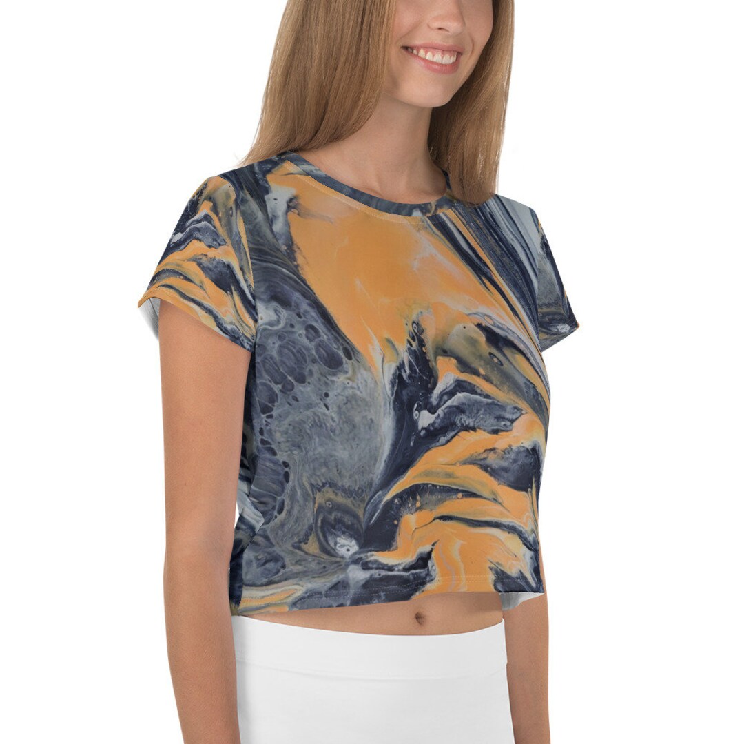 Mrose Art Original Abstract Art Inspired Crop Tee - Etsy