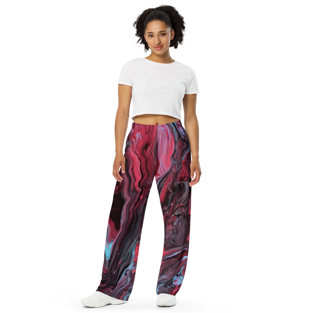 Mrose Art BRB Original Abstract Art Inspired Unisex Wide Leg Pants - Etsy
