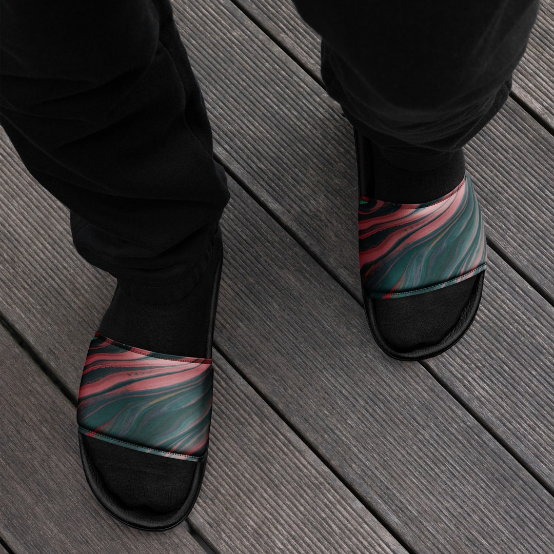 Mrose Art Original Abstract Art Inspired Men’s Slides - Etsy