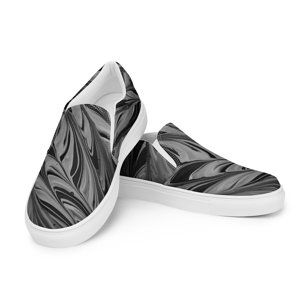 Mrose Art Shades of Black Original Abstract Art Inspired Women’s Slip ...