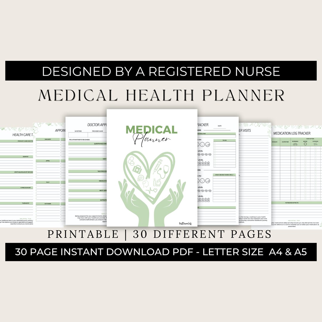 Medical Health Planner| Medical Binder| Wellness Organizer| Health ...
