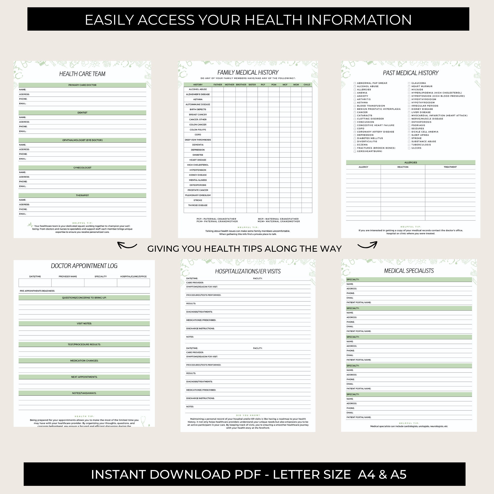 Medical Health Planner| Medical Binder| Wellness Organizer| Health ...