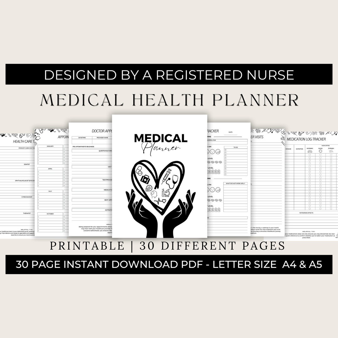 Medical Health Planner| Medical Binder| Wellness Organizer| Health ...