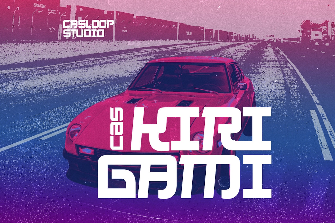 Cas Kirigami Japanese Editorial Font Modern Futuristic Font Sci-fi ...