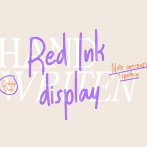 Red Ink Display Handwriting Modern Font Minimalist Script Font for ...
