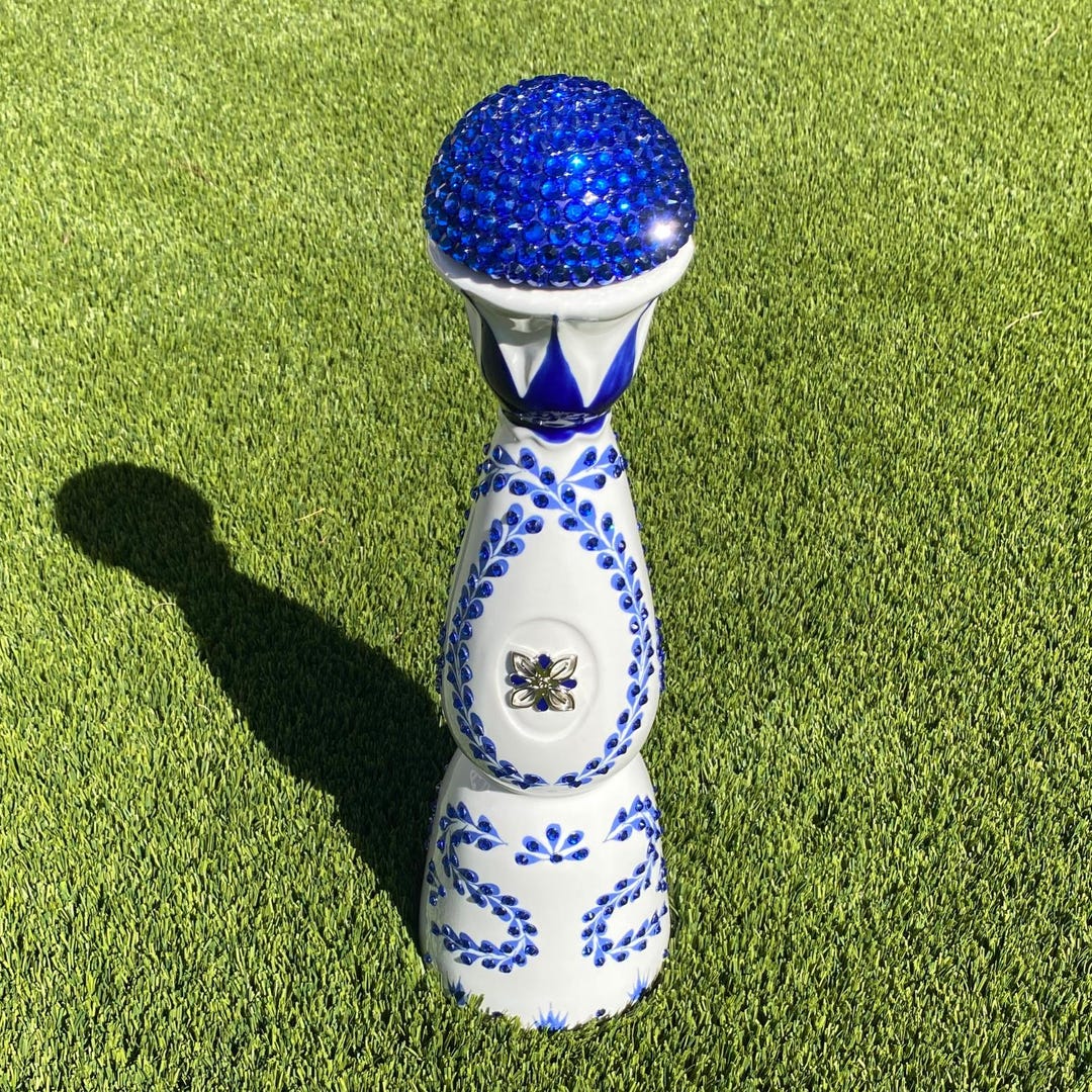 Bedazzled Rhinestone Claze Azul Bottle Decanter 750 Ml | Birthday Gift ...