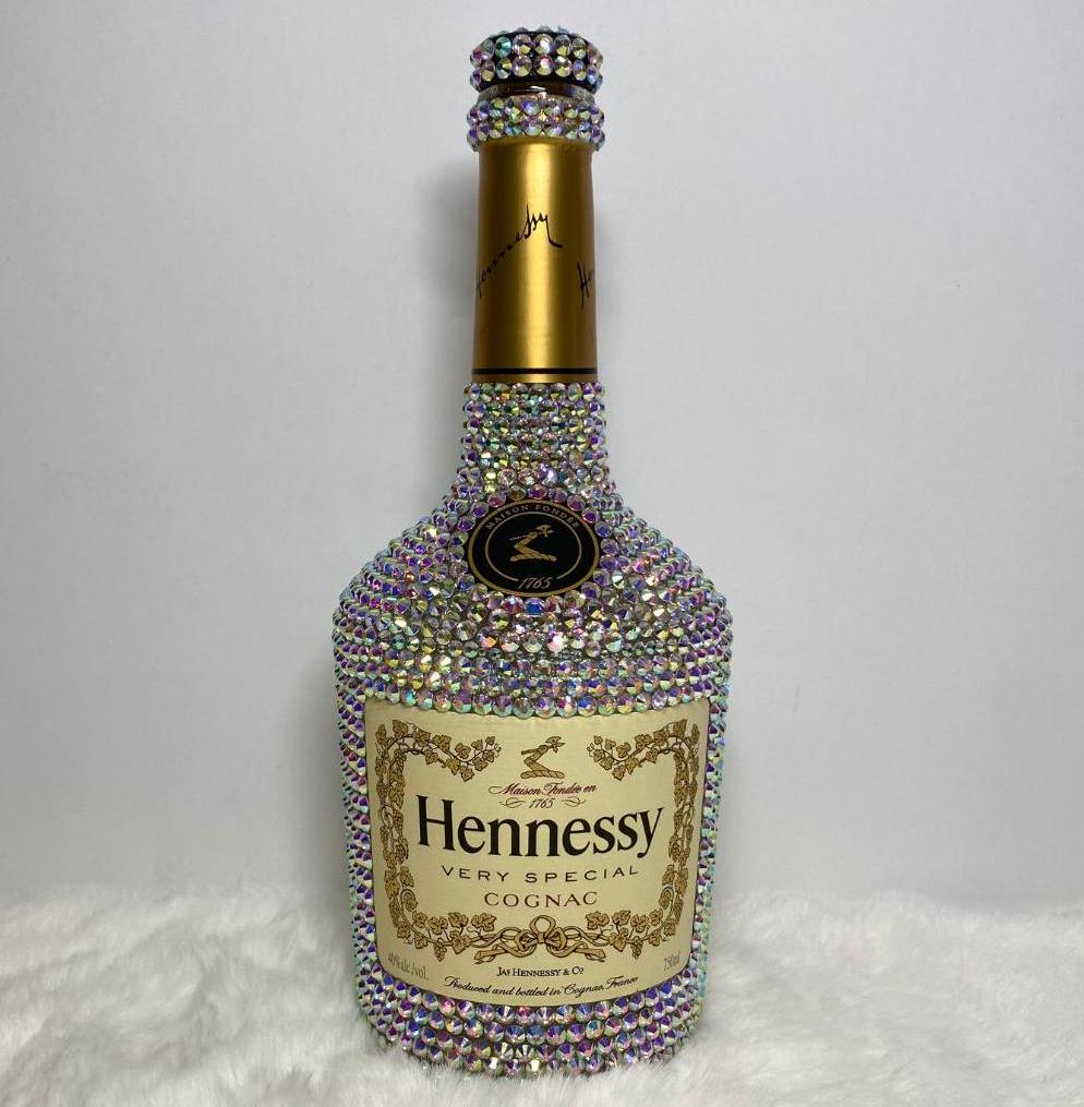 Bedazzled Rhinestone Bling HENNESSY Bottle Decanter 750 Ml | Birthday ...