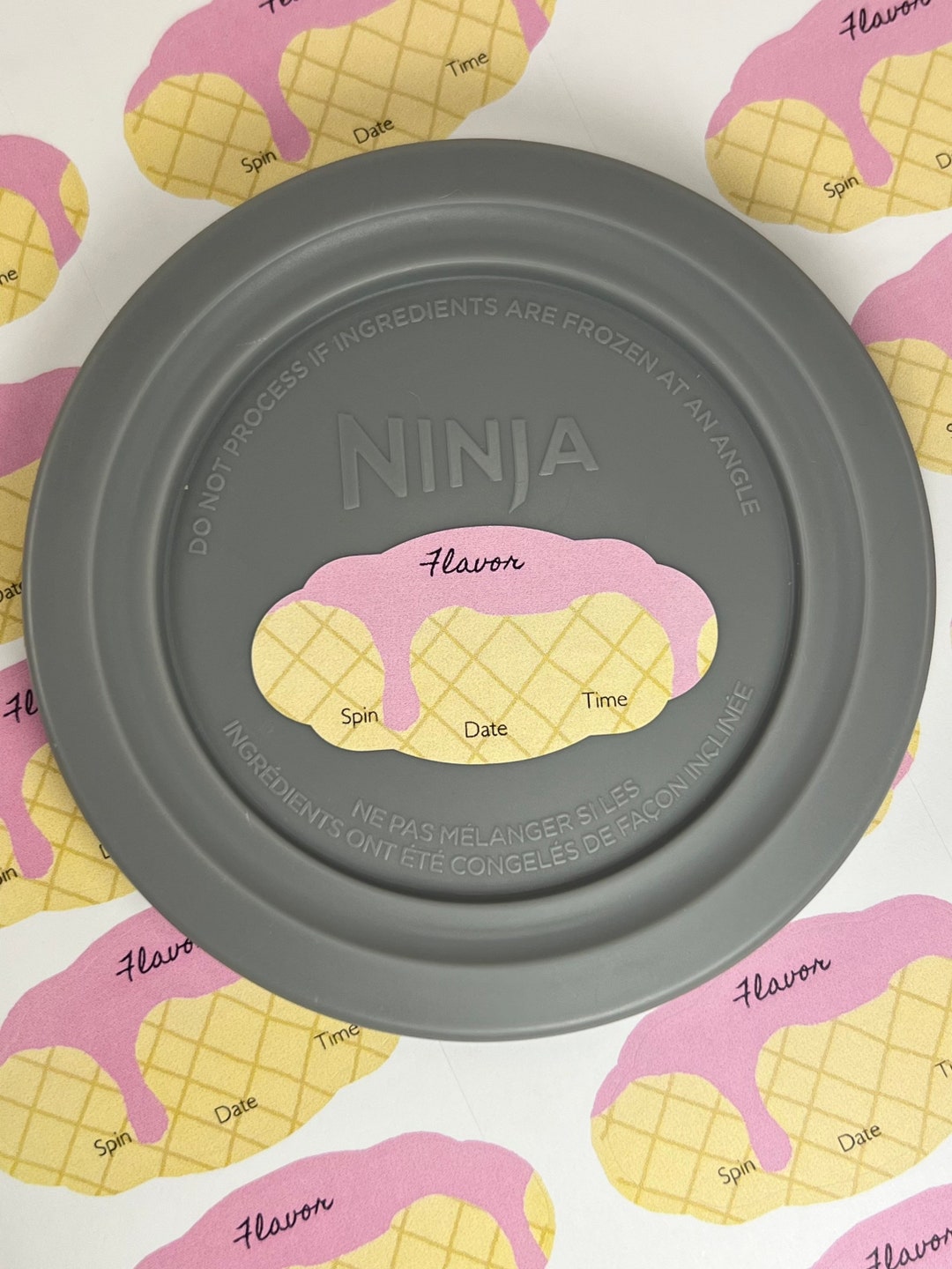 Removable Label Stickers for Ninja Creami Ice Cream Pint, Food Labels ...