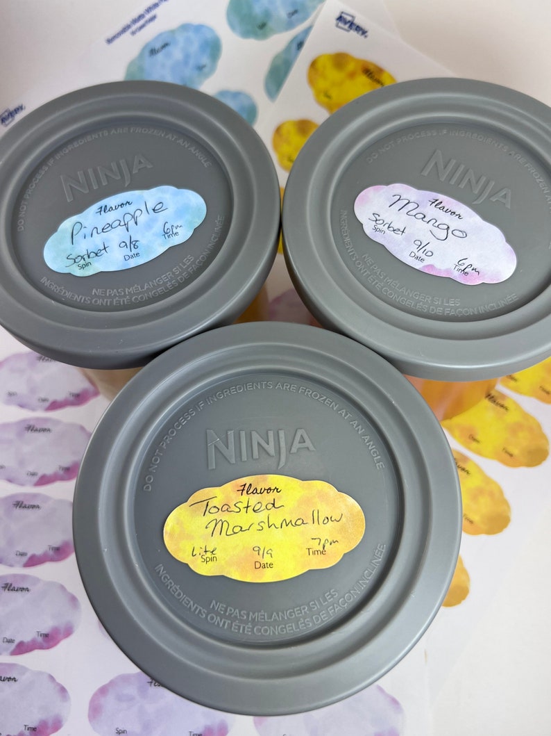Removable Label Stickers for Ninja Creami Pint, Food Labels, Food ...