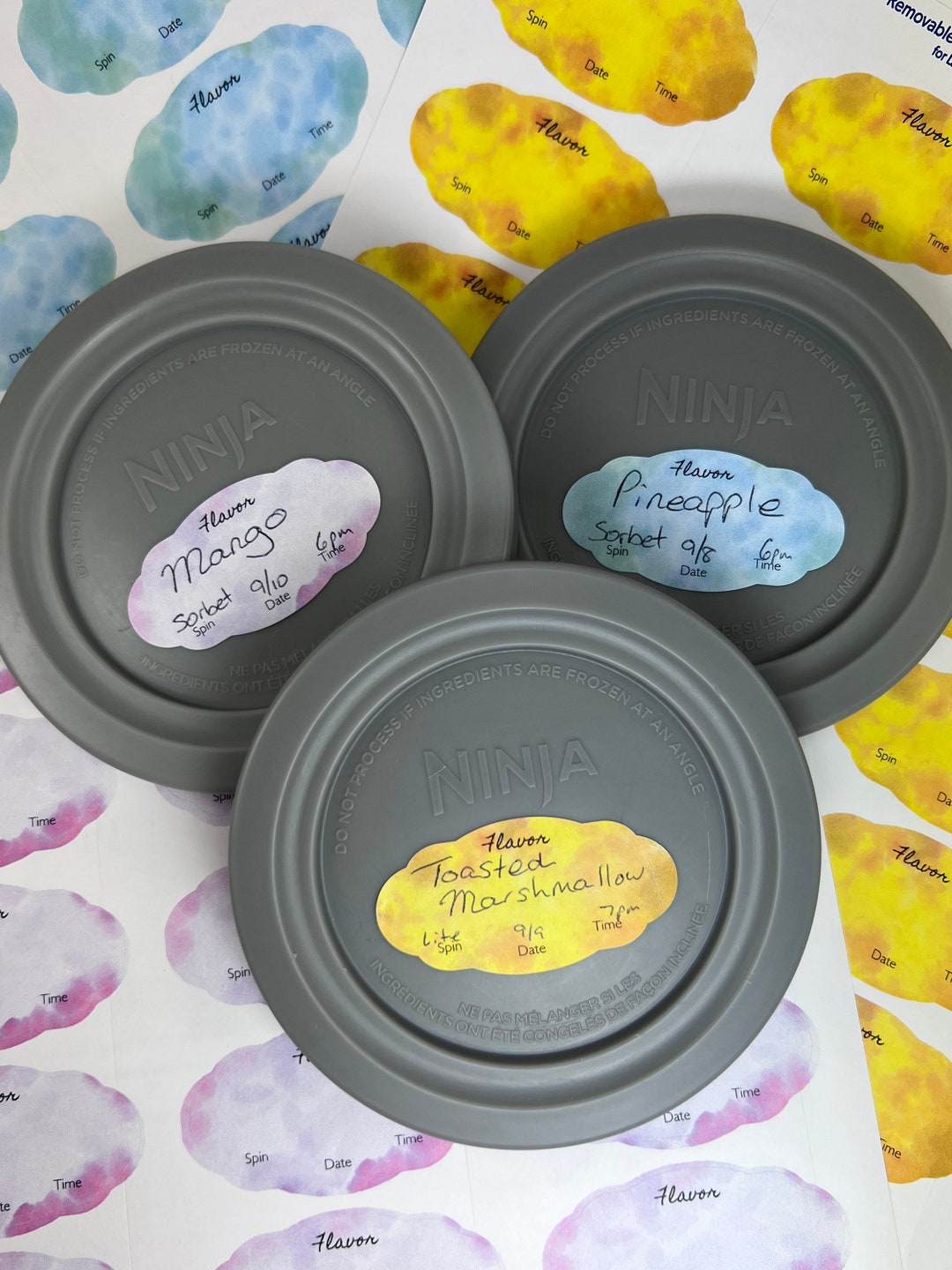 Removable Label Stickers for Ninja Creami Pint, Food Labels, Food ...
