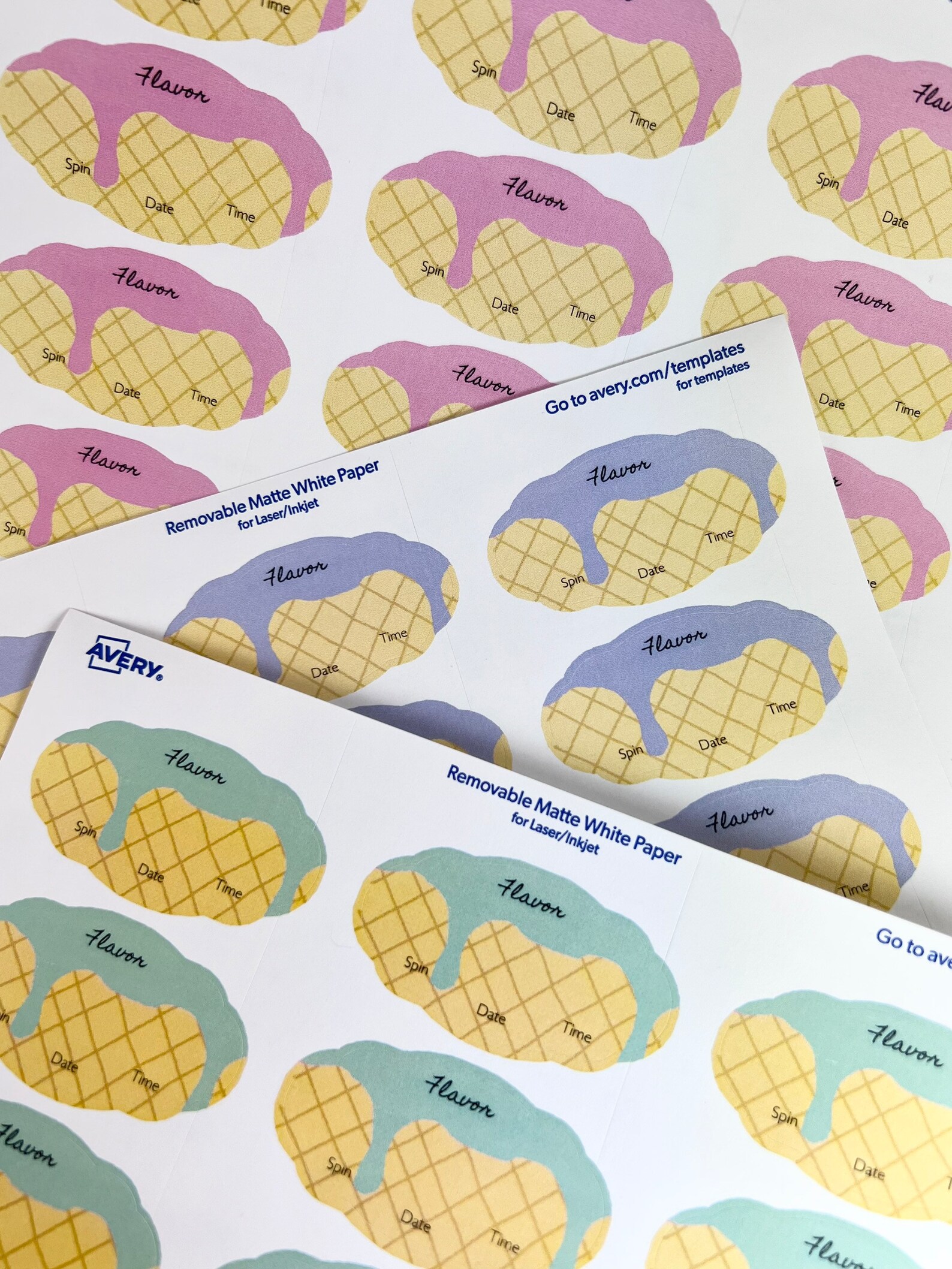 Removable Label Stickers for Ninja Creami Ice Cream Pint, Food Labels ...