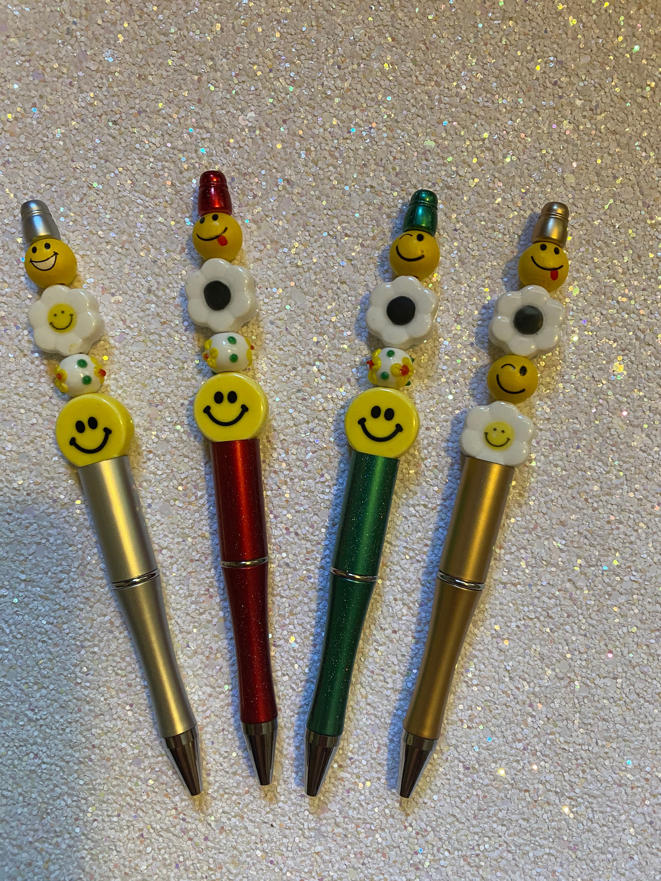 Smiley Face Beaded Ink Pens - Etsy