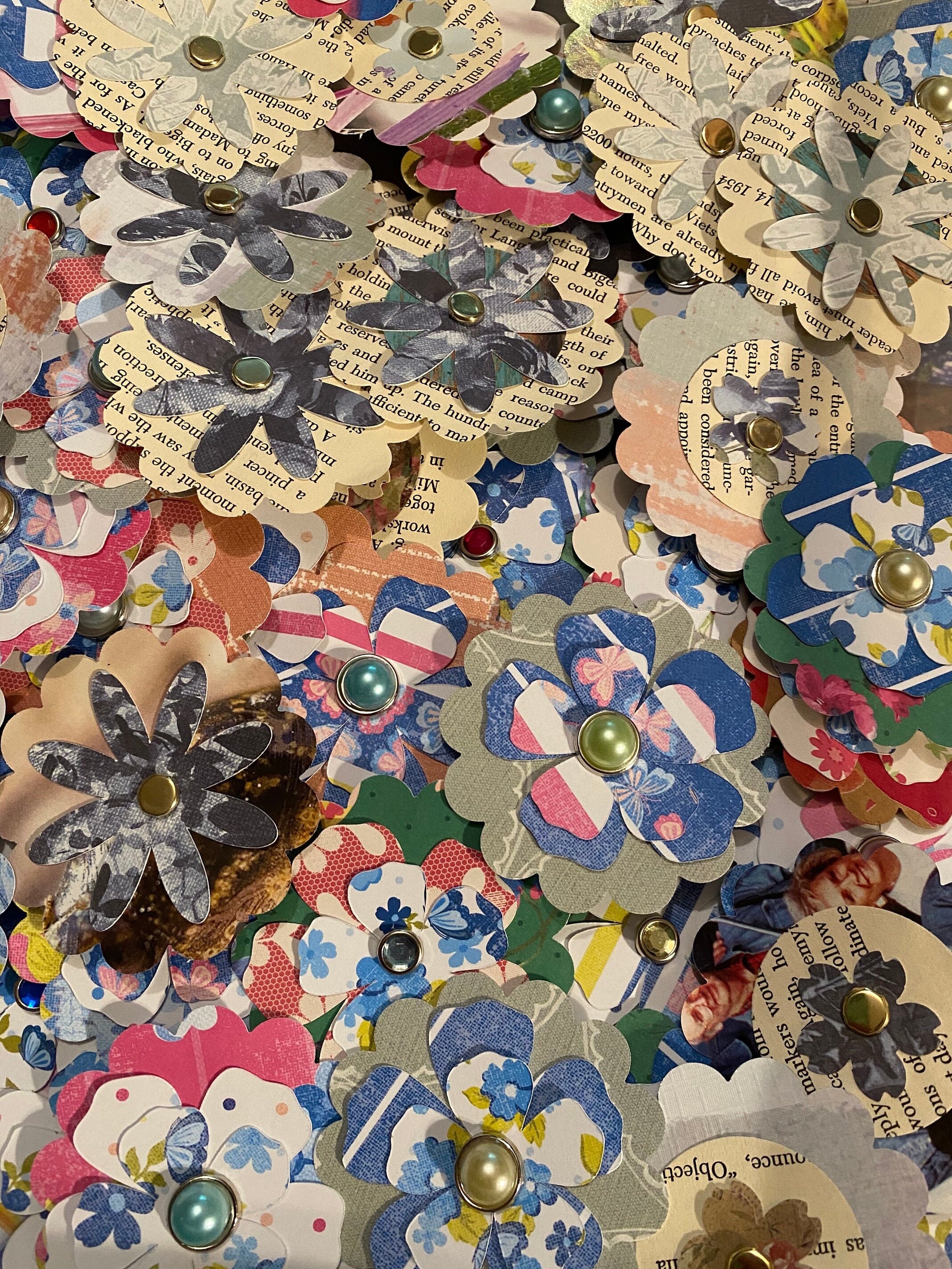 Junk Journal Flowers - Etsy