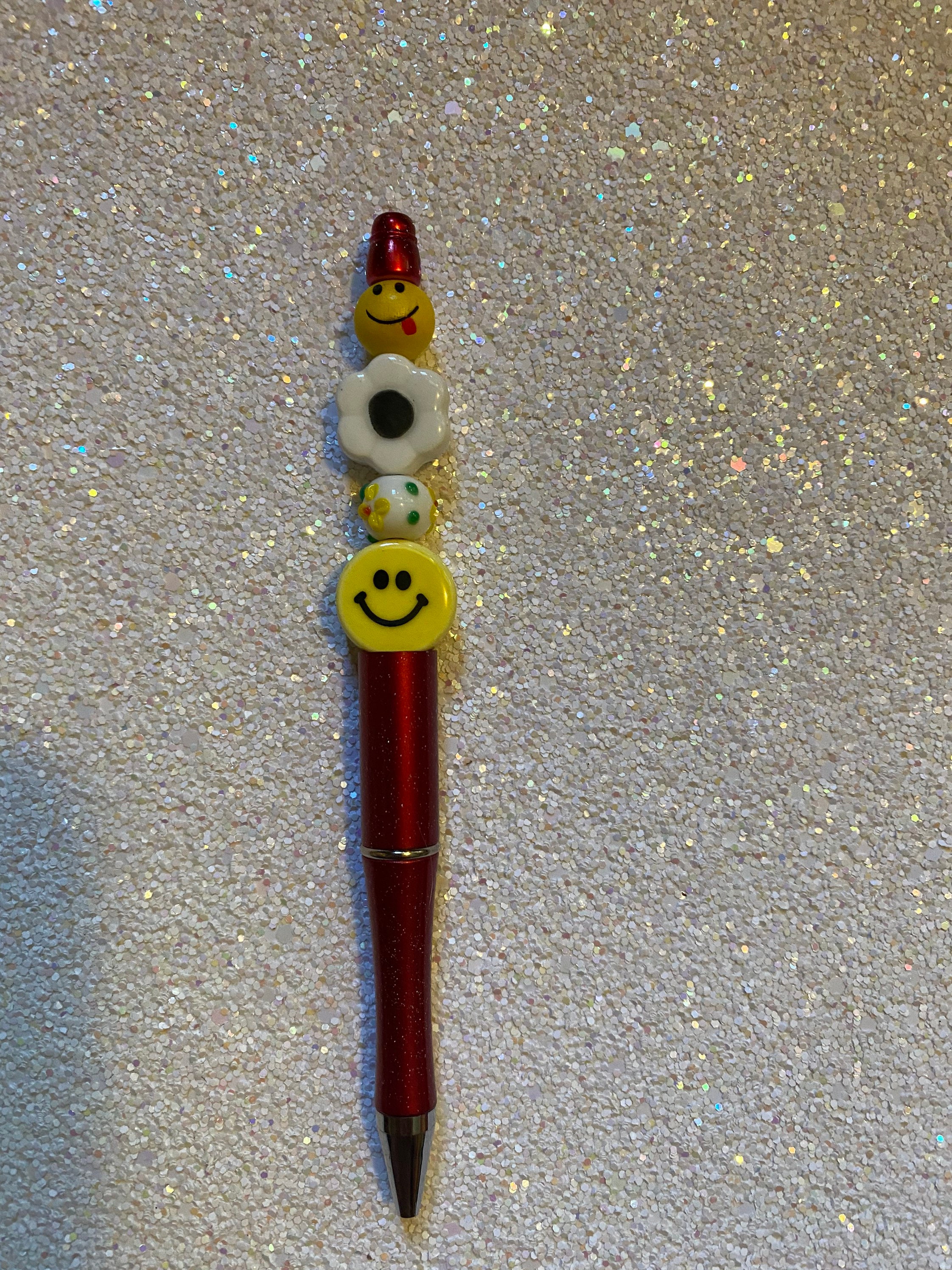 Smiley Face Beaded Ink Pens - Etsy