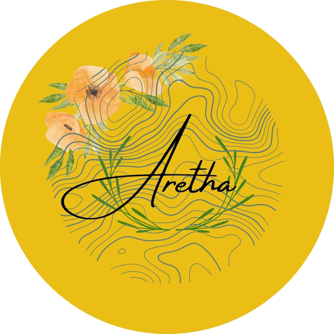 Aretha Labels: Circular Logo Stickers for Weddings - Etsy