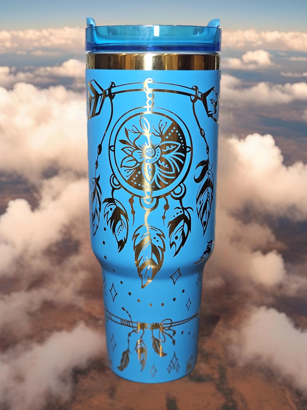 INDIGO BLUE 40oz Laser Engraved Tumbler - Etsy