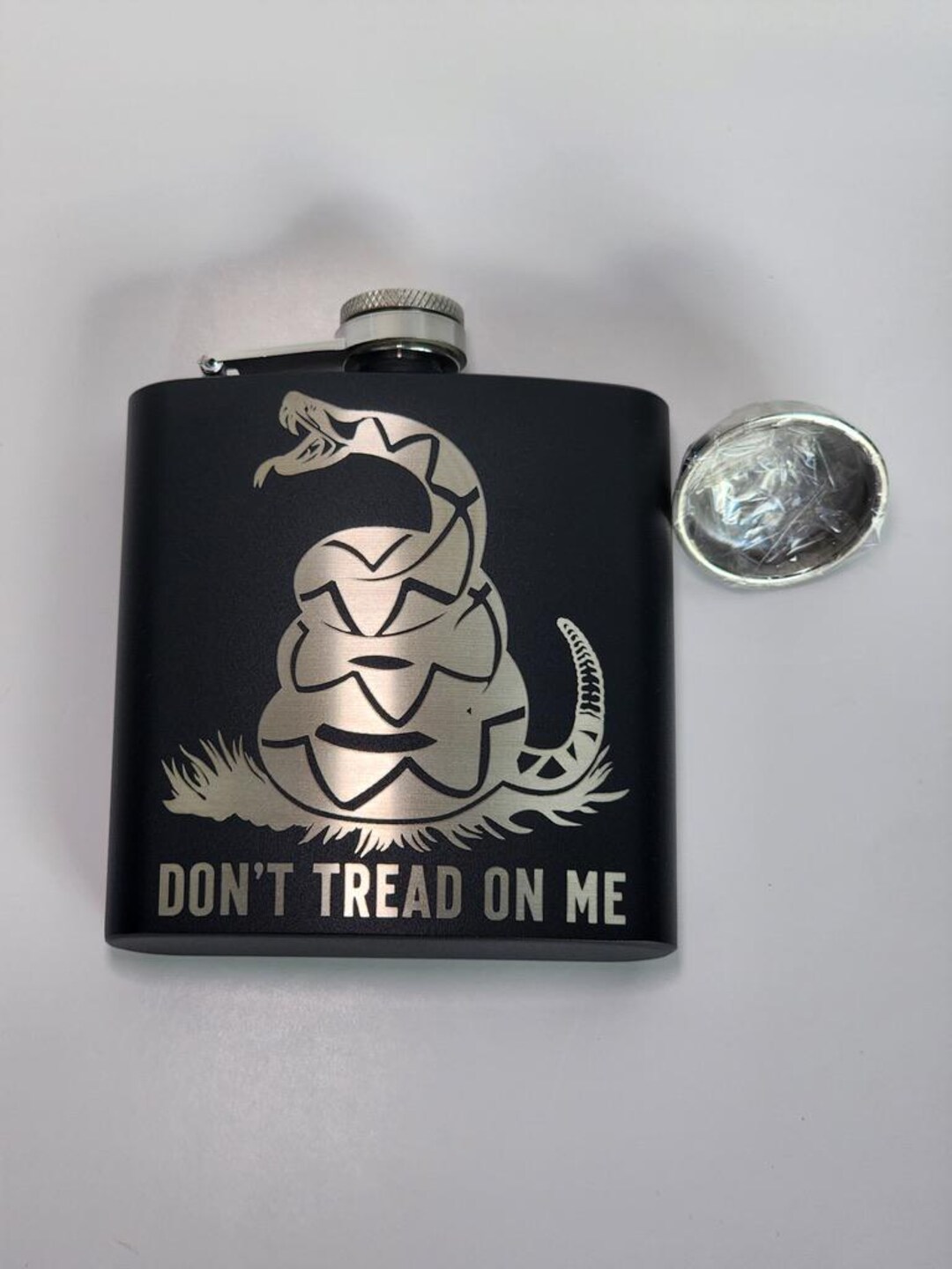 Don't Tread on Me - Laser Engraved Flask - Etsy