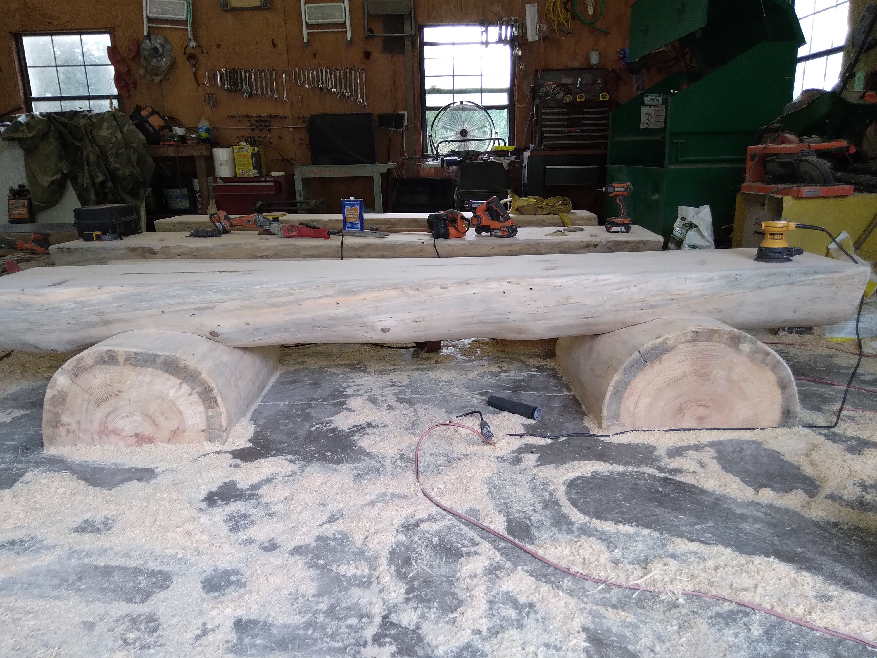 Live Edge Log Bench - Etsy