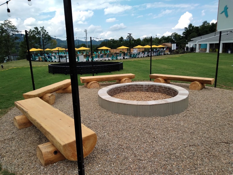 Live Edge Log Bench - Etsy