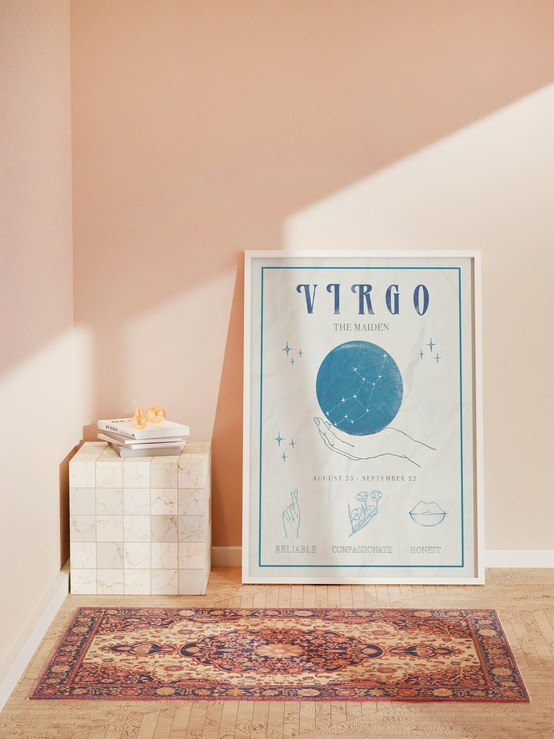 Virgo Zodiac Poster, Zodiac Art, Zodiac Gifts, Astrology Poster, - Etsy