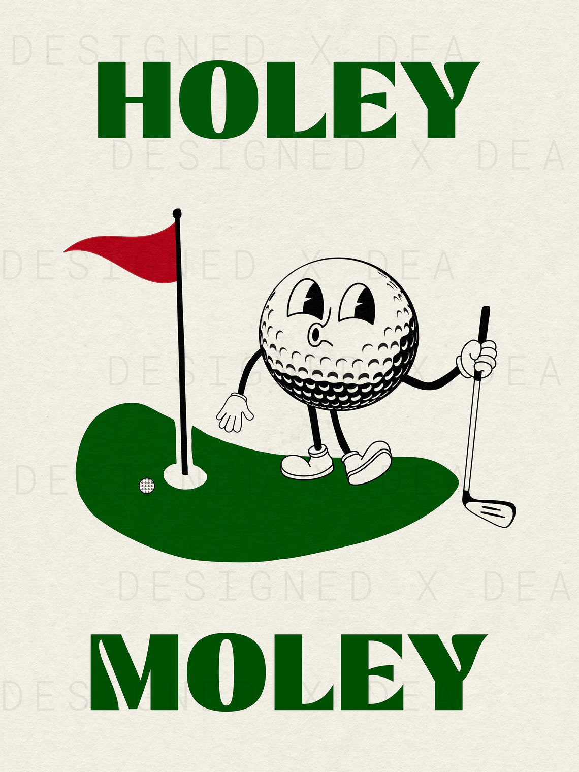 Retro Golf Cartoon Poster, 70s Cartoon Poster, Golf Cartoon Print - Etsy