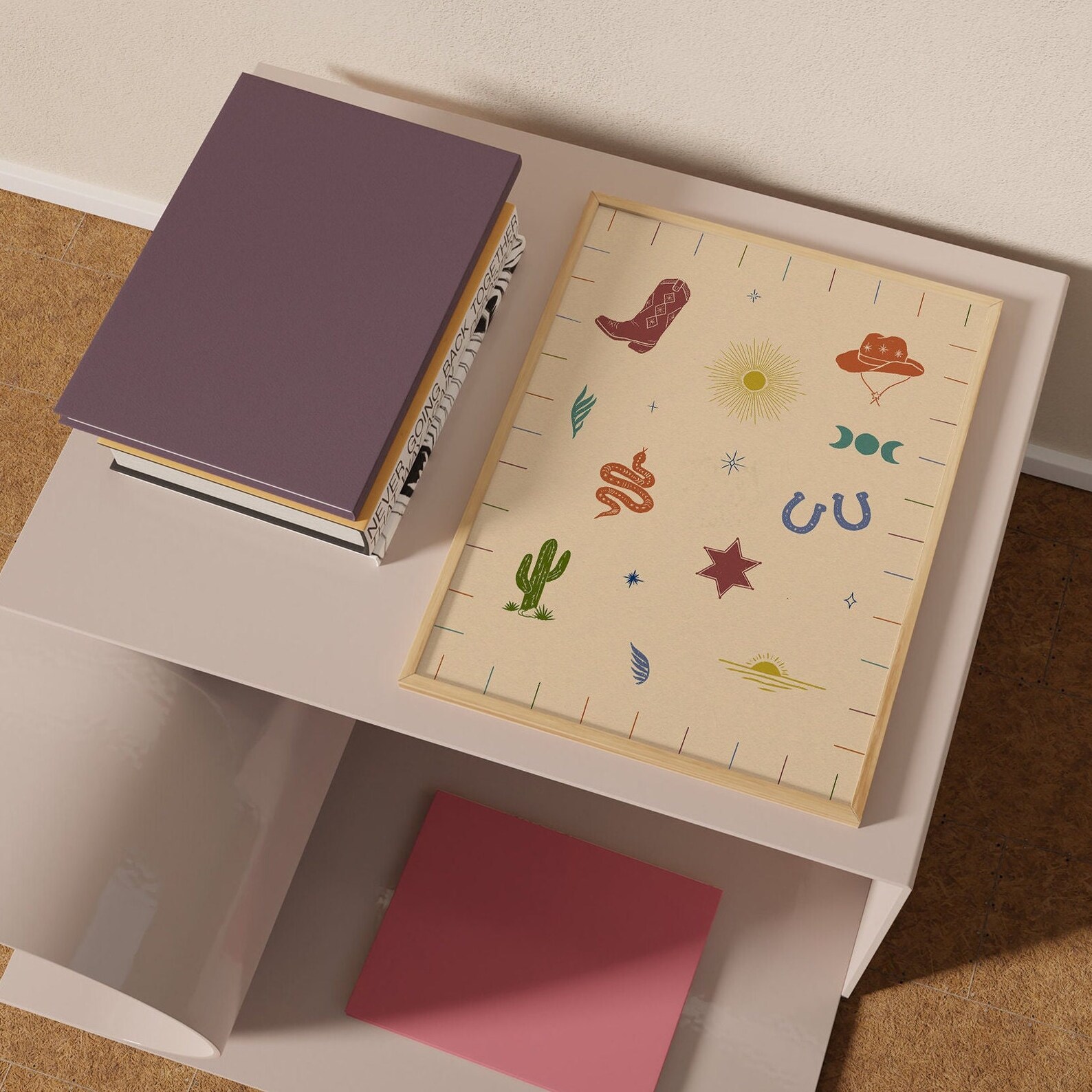 Western Theme Poster, Cowgirl Theme Poster, Wild West Wall Art, Desert ...