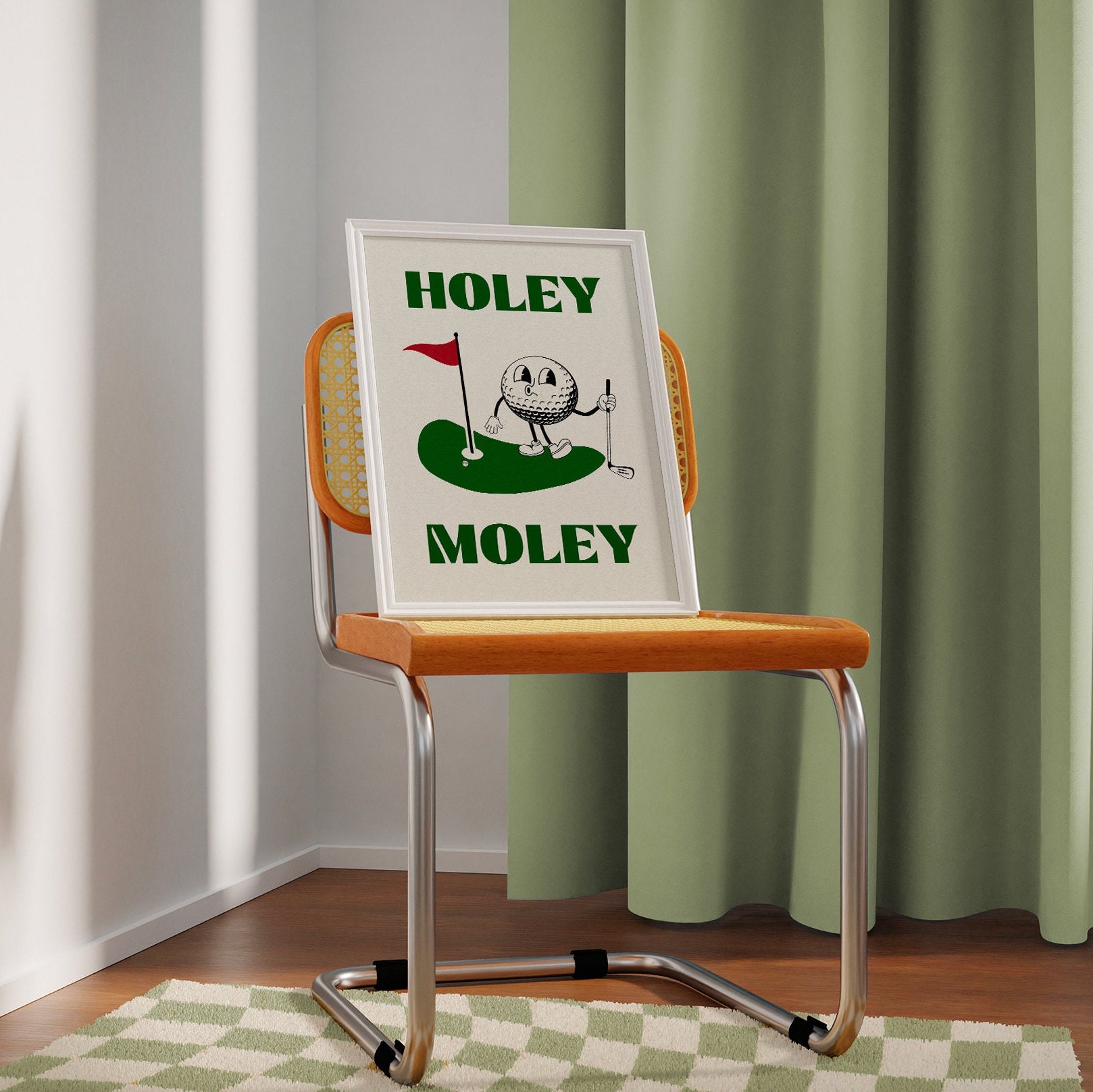 Retro Golf Cartoon Poster, 70s Cartoon Poster, Golf Cartoon Print - Etsy