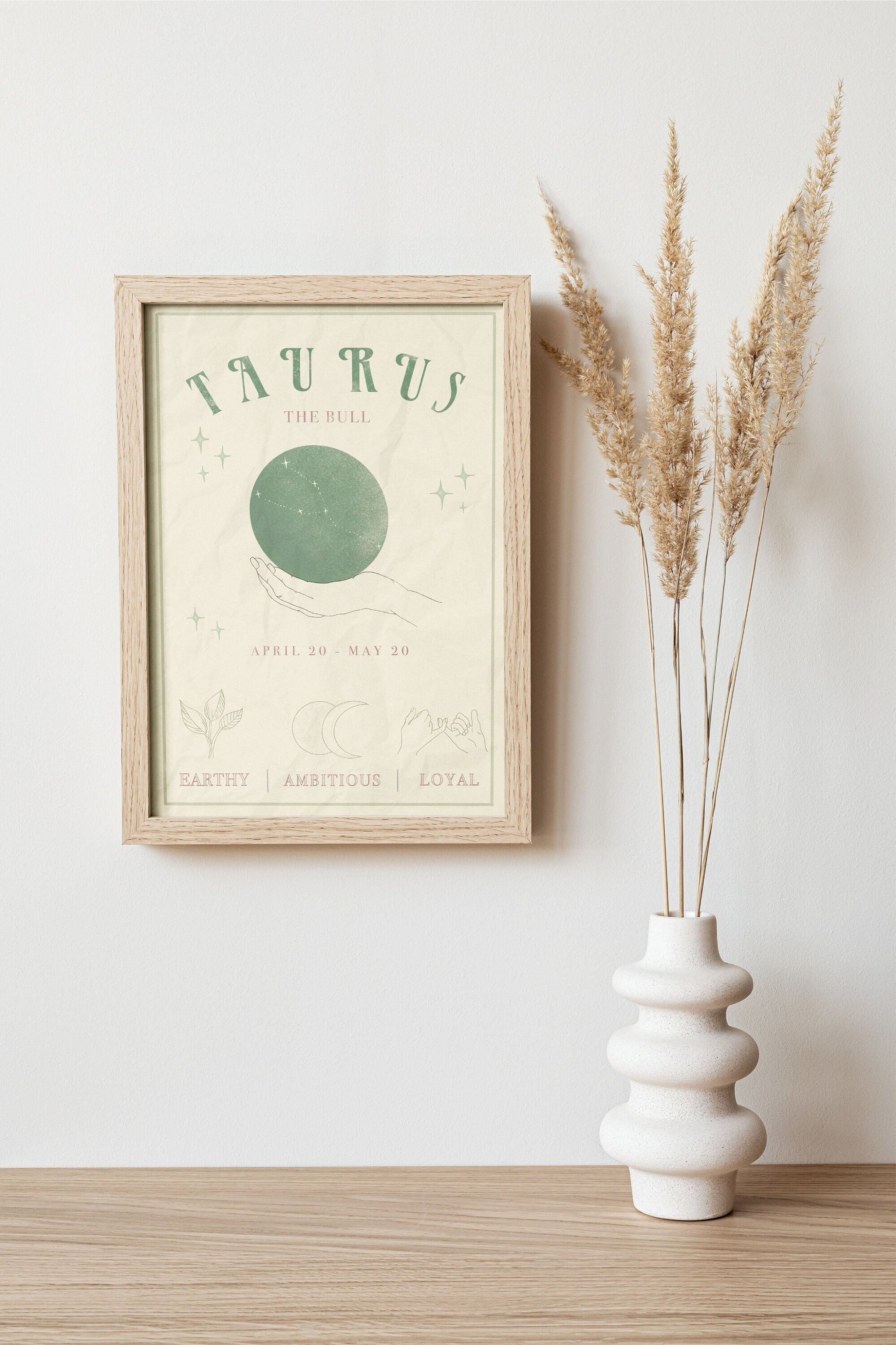 Taurus Zodiac Poster, Zodiac Art, Zodiac Gifts, Astrology Poster, - Etsy