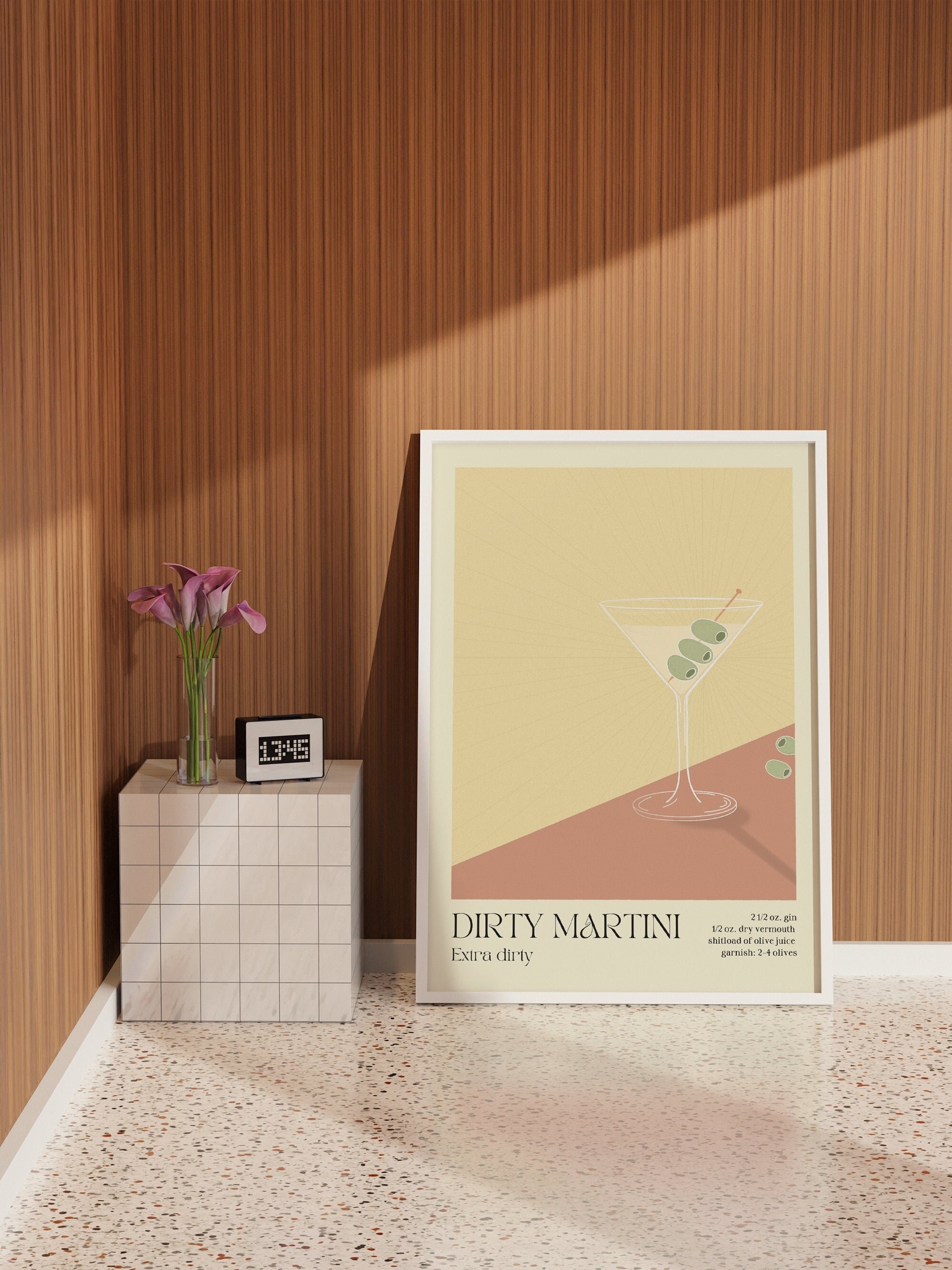 Dirty Martini Poster Cocktail Poster Cocktail Recipe Poster - Etsy